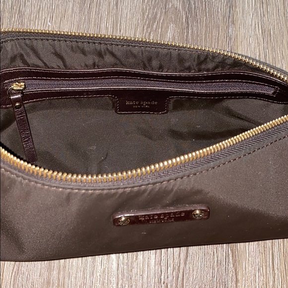 kate spade | Bags | Kate Spade Brown Nylon Leather Skinny Purse | Poshmark